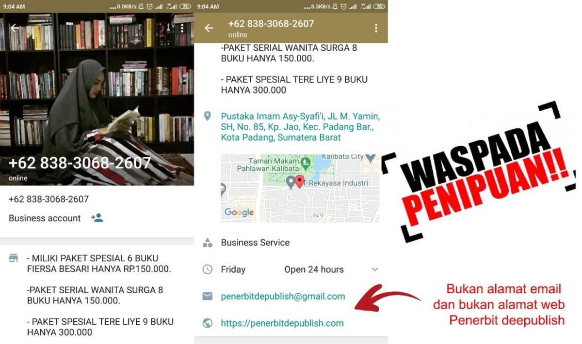 Hati-hati Modus Penipuan Mengatasnamakan Penerbit Deepublish