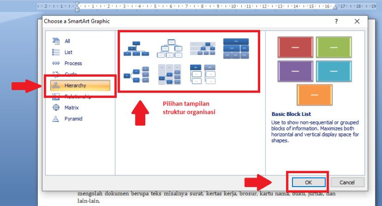 Cara Membuat Struktur Organisasi di Word dengan SmartArt