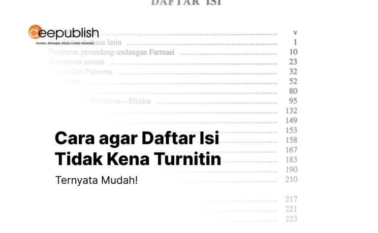 Cara agar Daftar Isi Tidak Kena Turnitin, Ternyata Mudah!