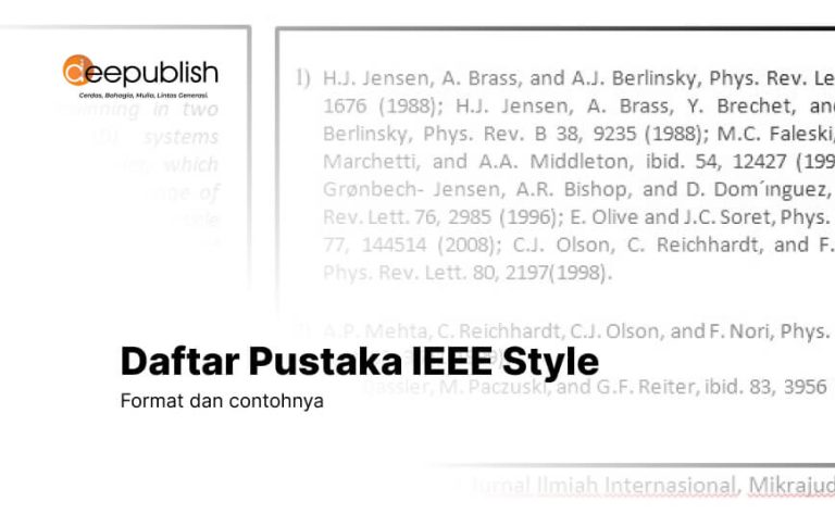 Contoh & Format Daftar Pustaka IEEE Style