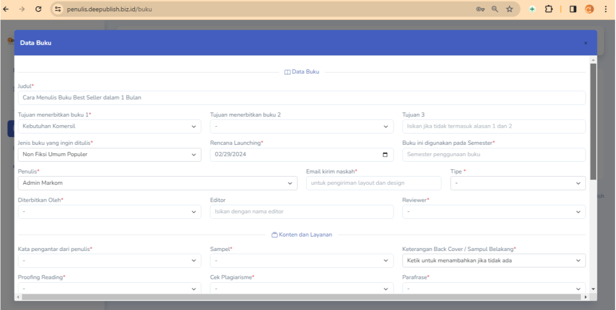 Panduan Portal Penulis - Penerbit Deepublish