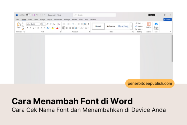 Cara Menambah dan Mengganti Font di Word